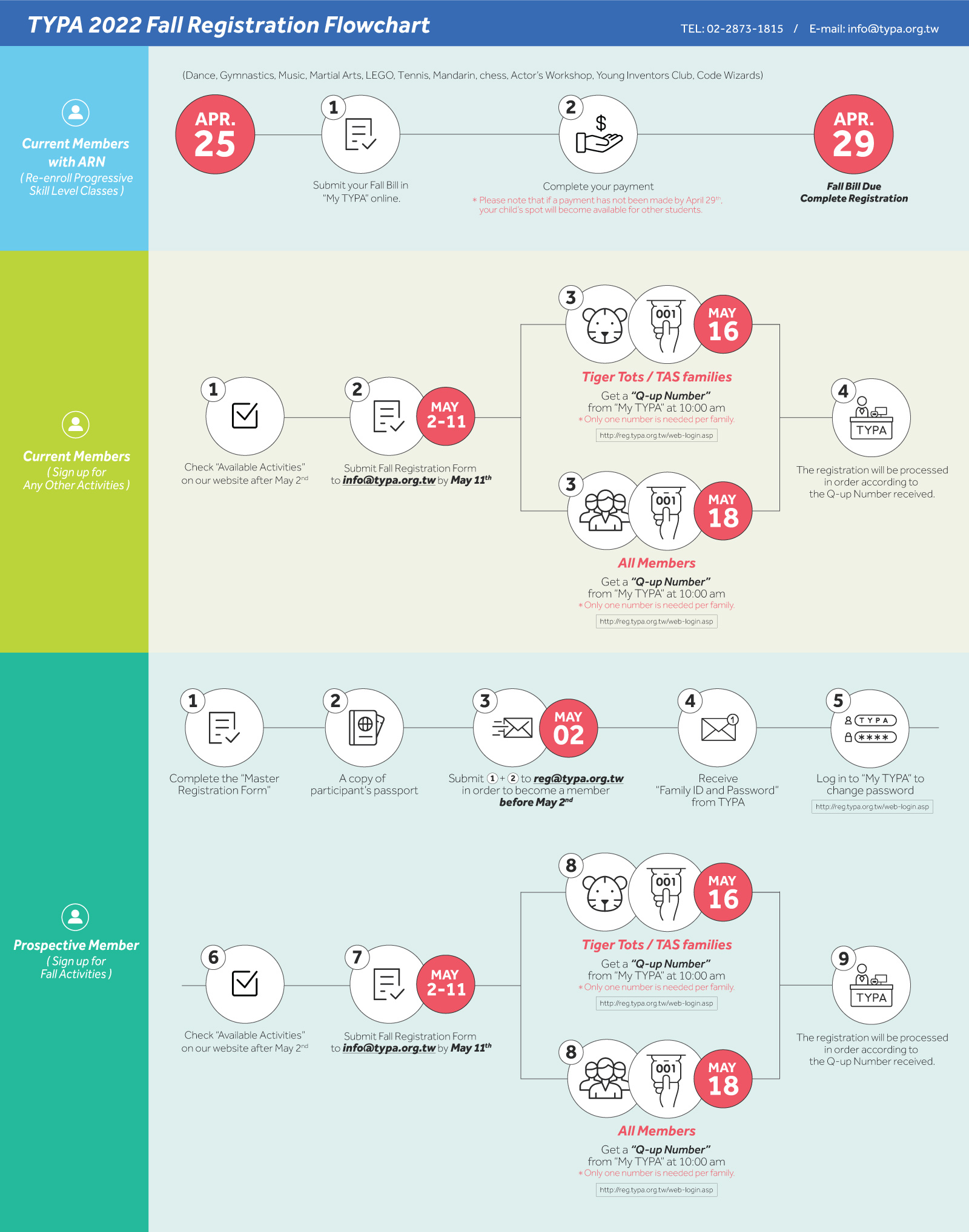 TYPA - Taipei Youth Program Association | Registration Information